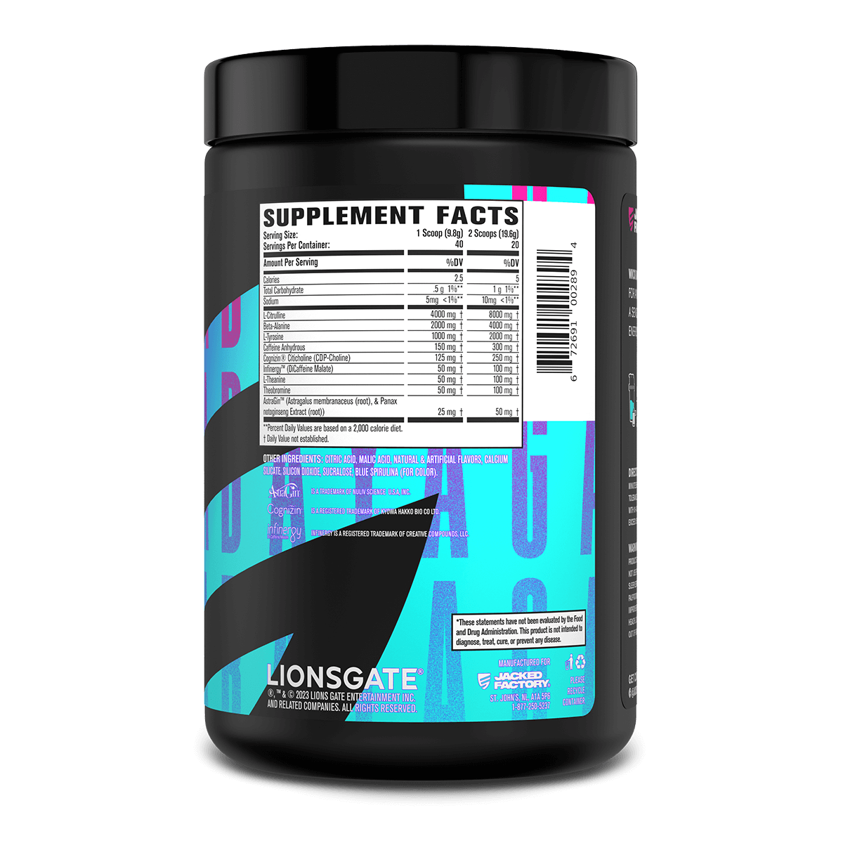 John Wick Pre Workout - Wick Mode by Jacked Factory