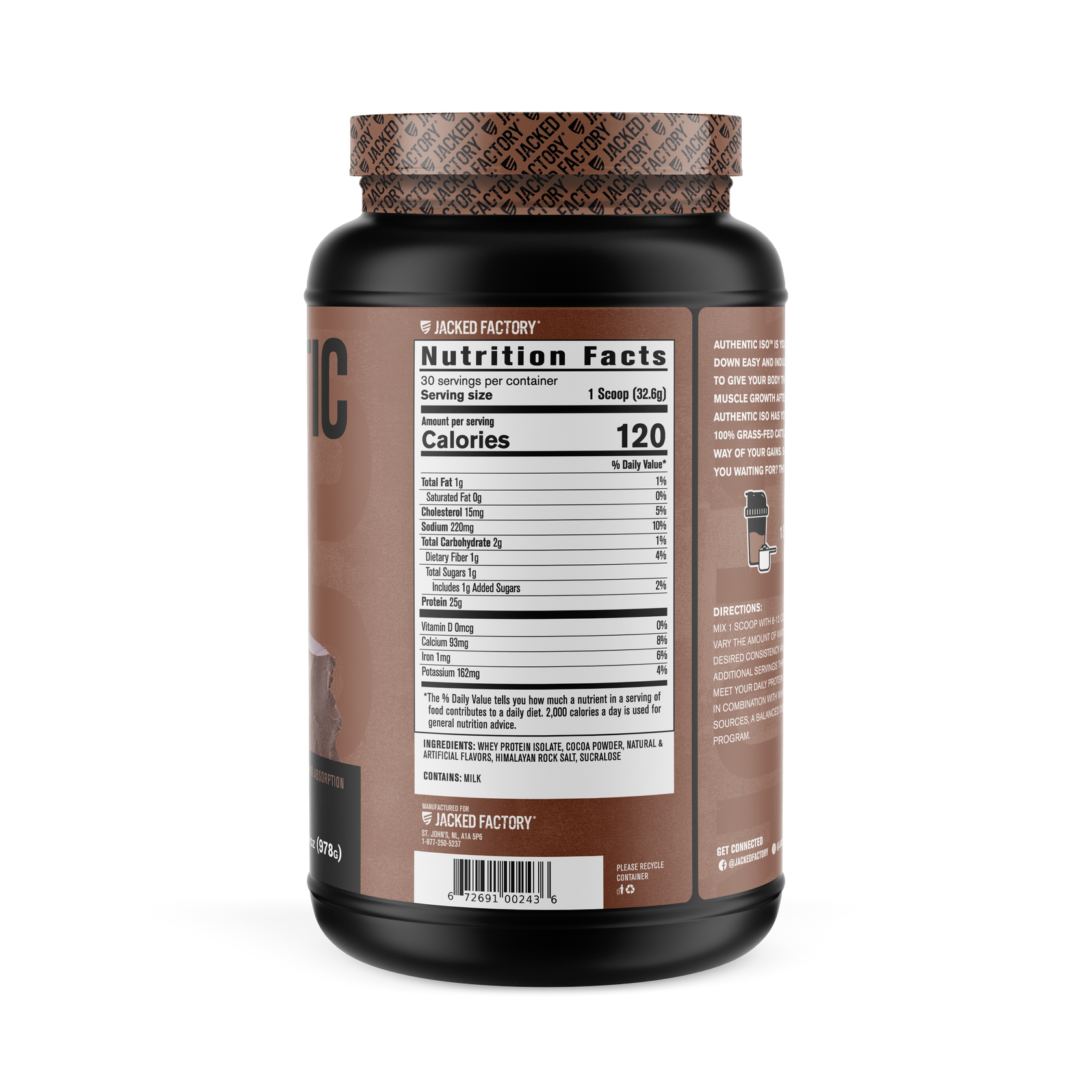 Authentic Iso Grass-Fed Whey Protein Isolate | Jacked Factory