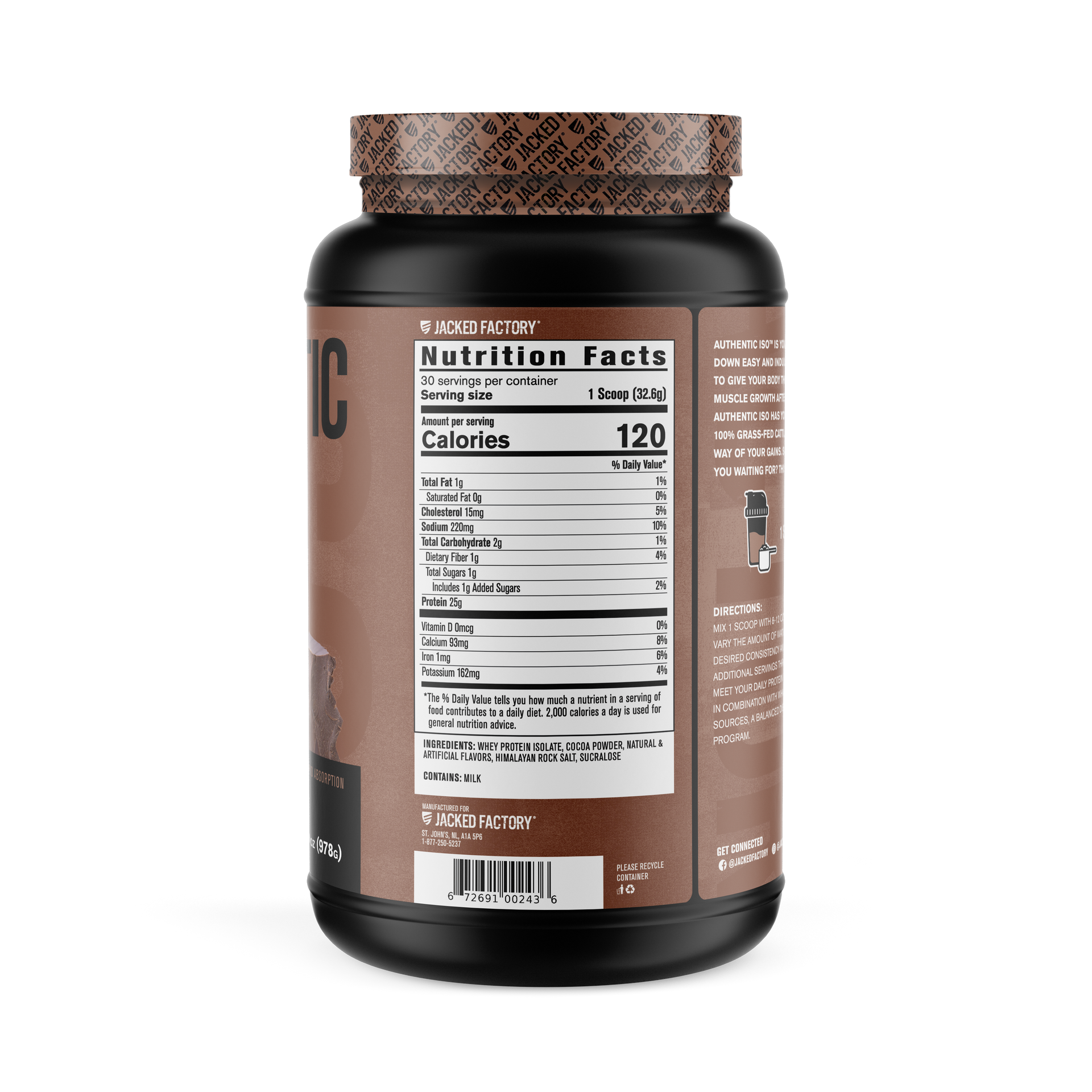 Authentic Iso Grass-Fed Whey Protein Isolate | Jacked Factory