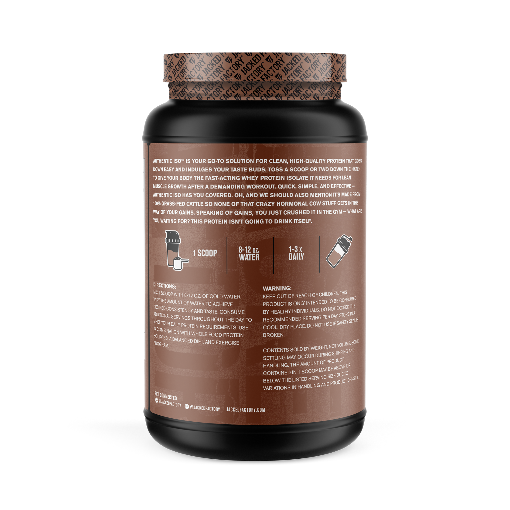 Authentic Iso Grass-Fed Whey Protein Isolate | Jacked Factory
