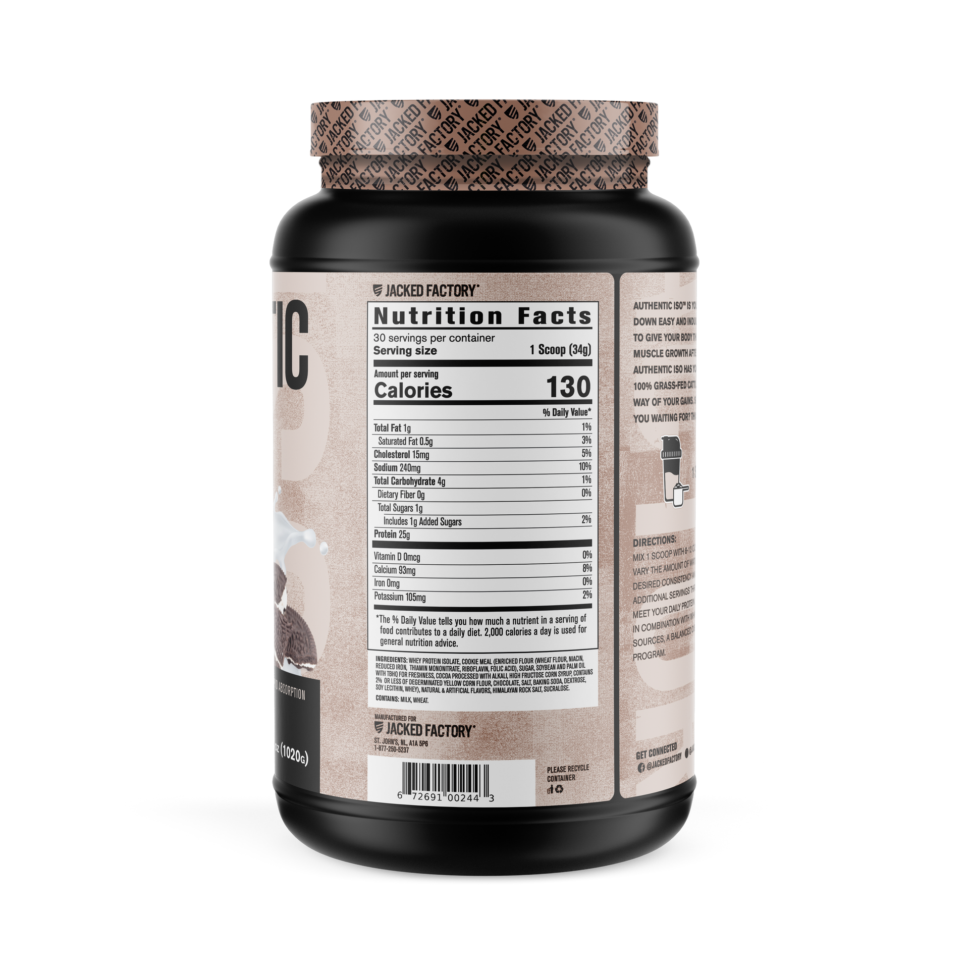 Authentic Iso Grass-Fed Whey Protein Isolate | Jacked Factory