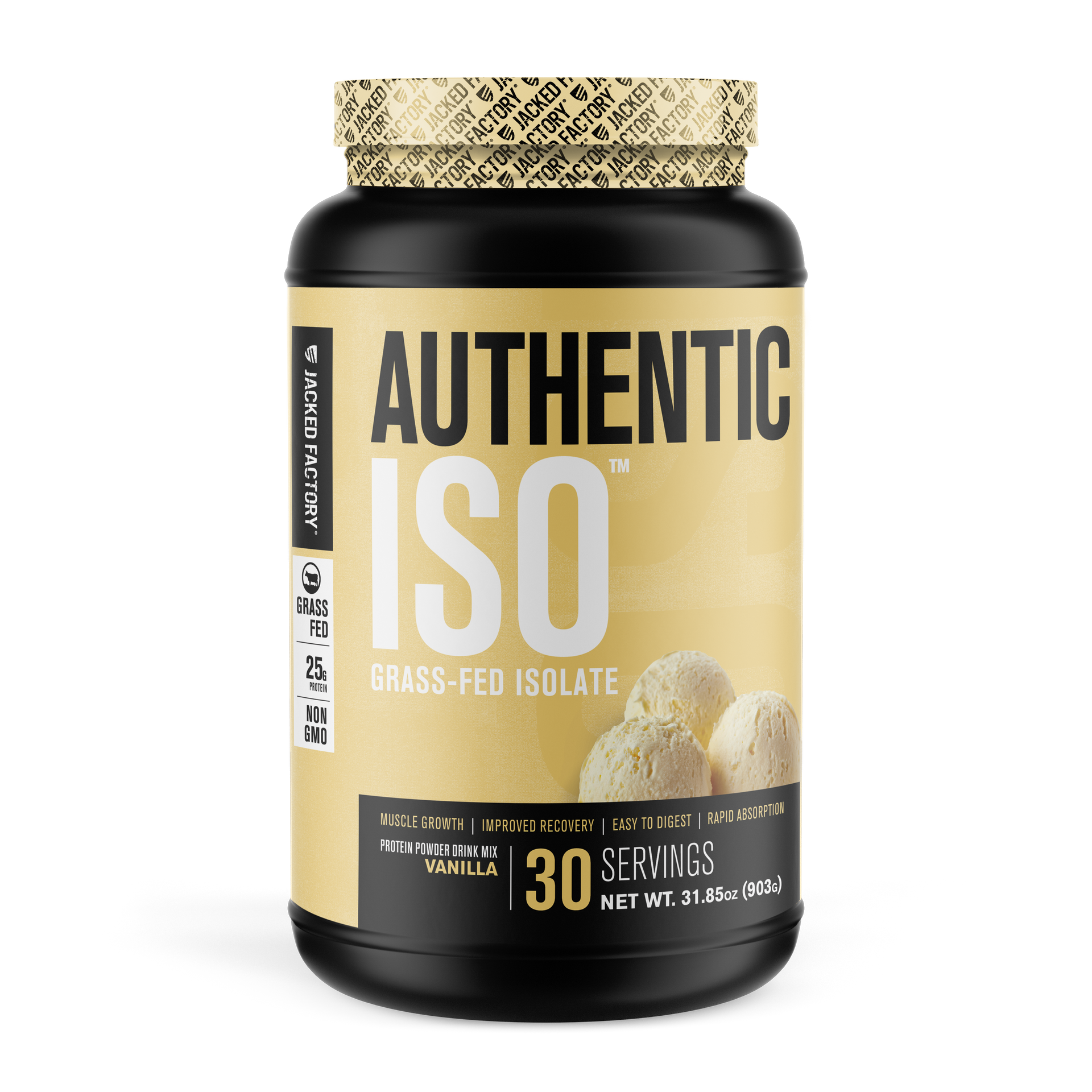 Authentic Iso Grass-Fed Whey Protein Isolate | Jacked Factory