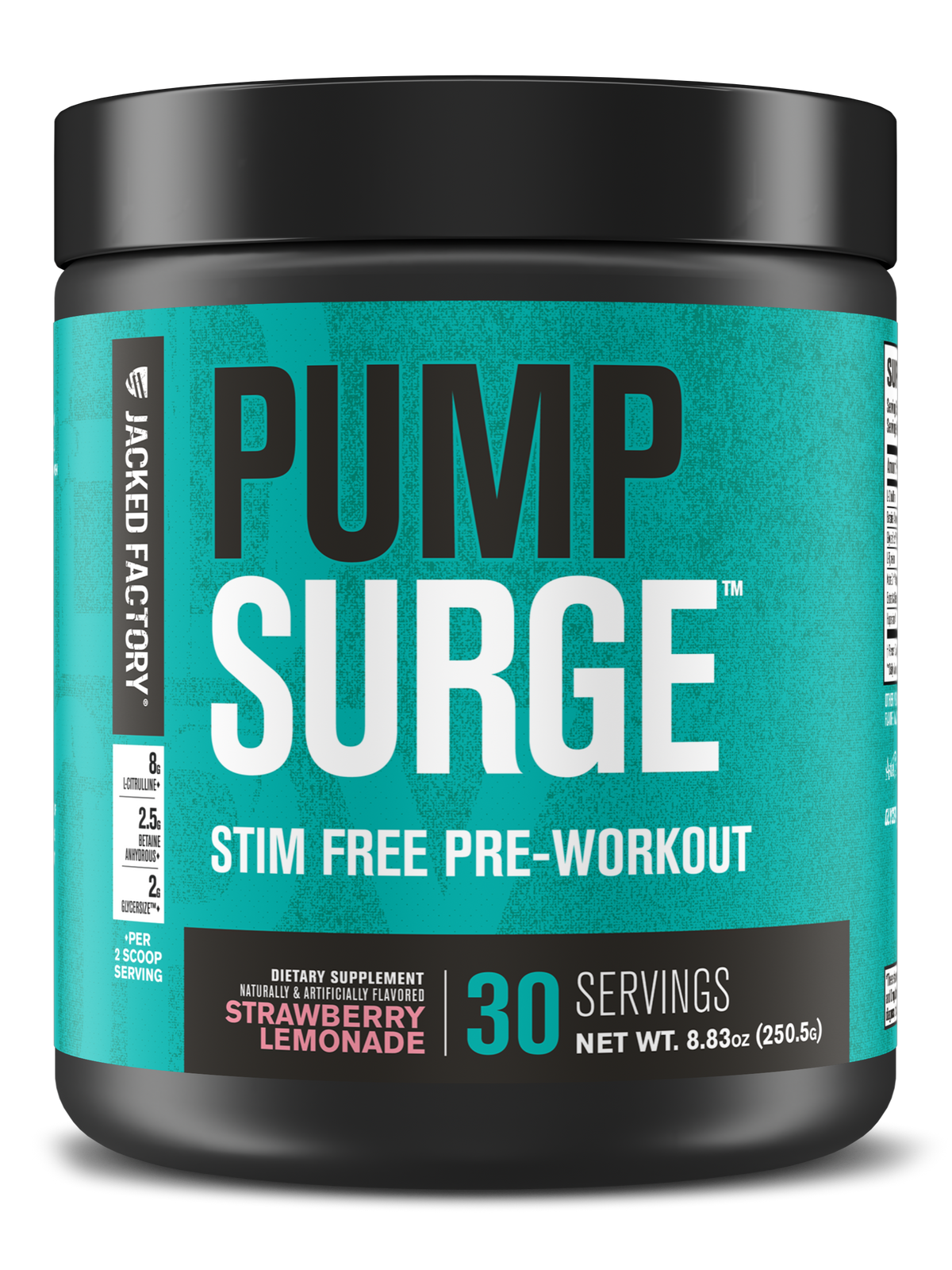 Pump Surge Stim Free Pre Workout & Nitric Oxide Booster | Jacked Factory