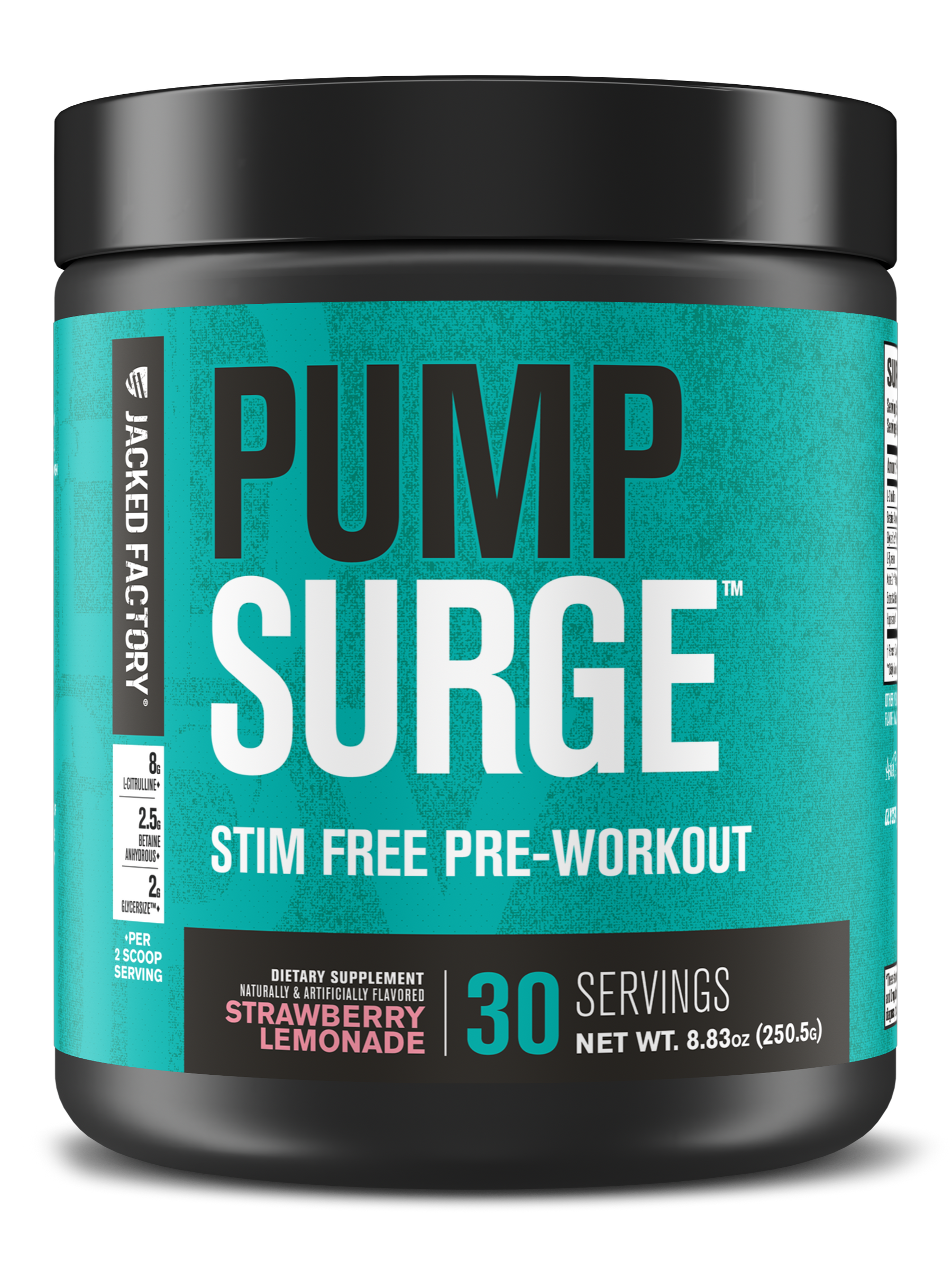 Pump Surge Stim Free Pre Workout & Nitric Oxide Booster | Jacked Factory