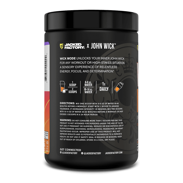 John Wick Pre Workout - Wick Mode by Jacked Factory