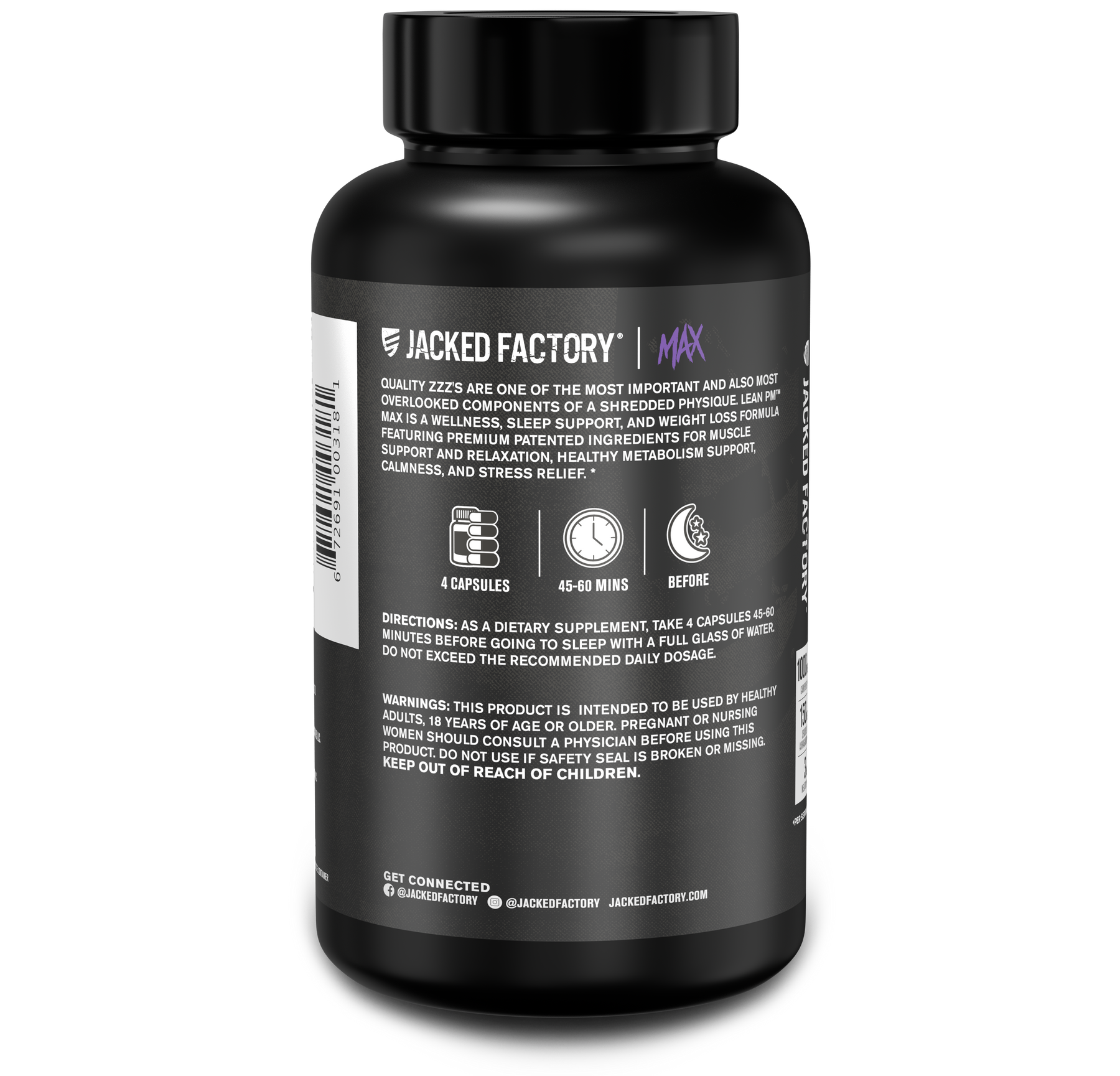 Lean PM MAX Stimulant-Free Fat Burner & Sleep Aid | Jacked Factory