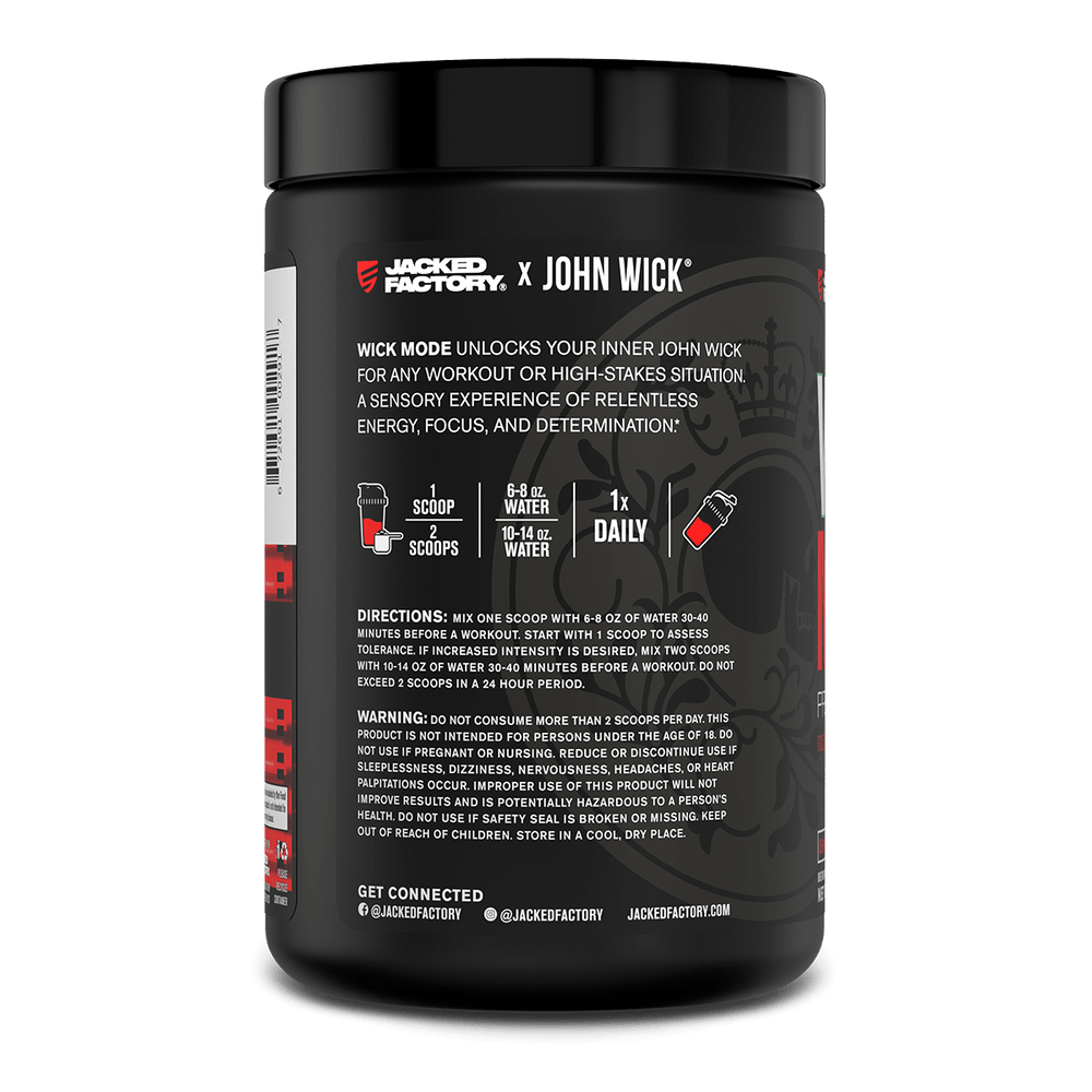 John Wick Pre Workout - Wick Mode by Jacked Factory