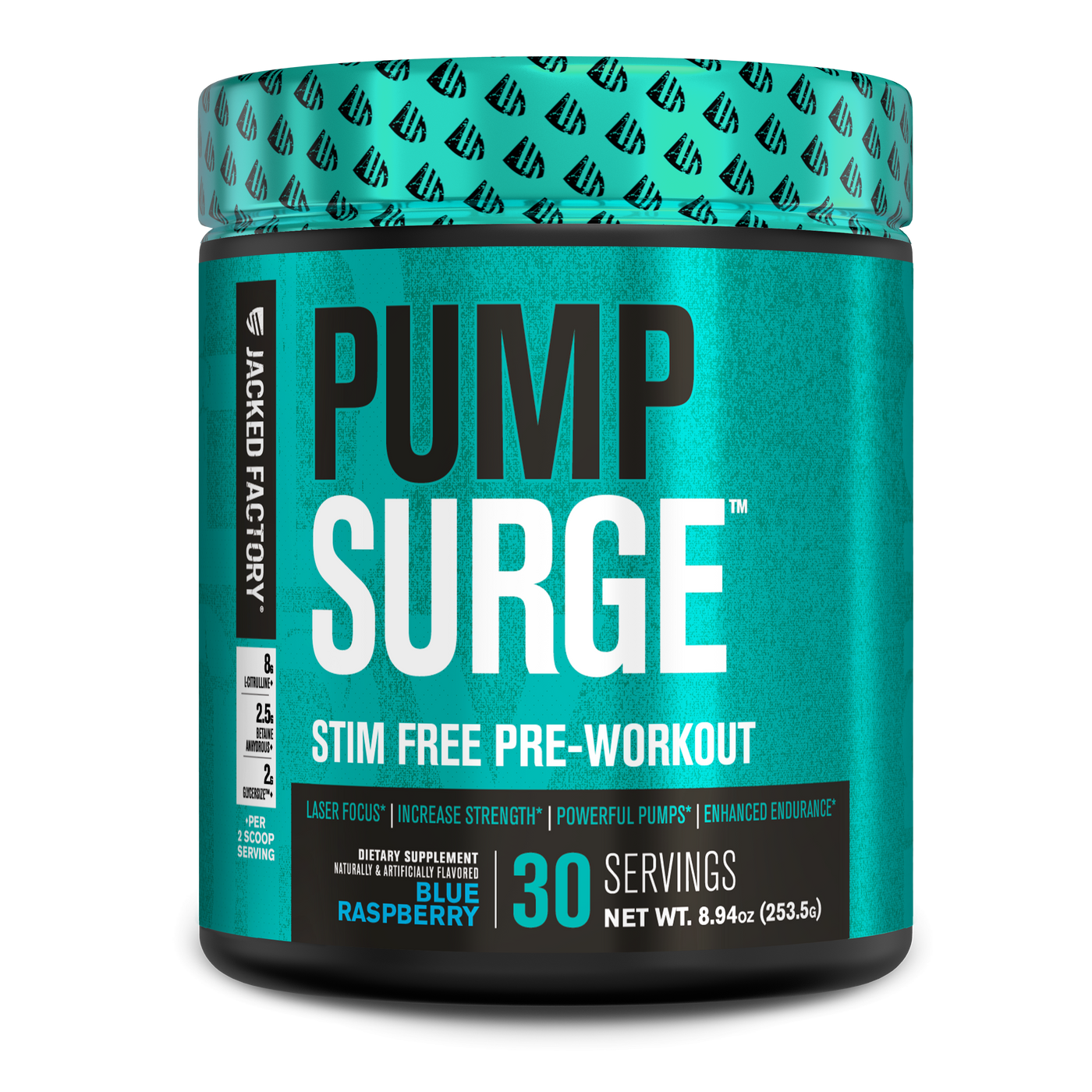 Pump Surge Stim Free Pre Workout & Nitric Oxide Booster | Jacked Factory