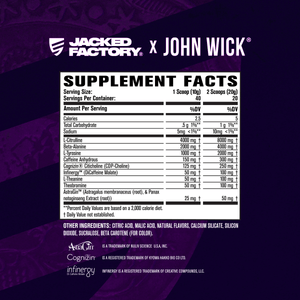 John Wick Pre Workout - Wick Mode by Jacked Factory