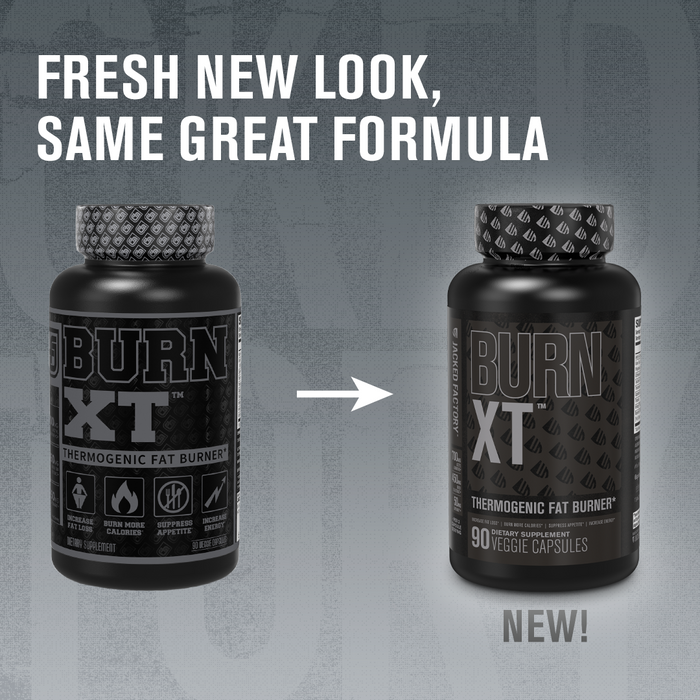 Burn-XT Black Thermogenic Fat Burner w/ TeaCrine® | Jacked Factory