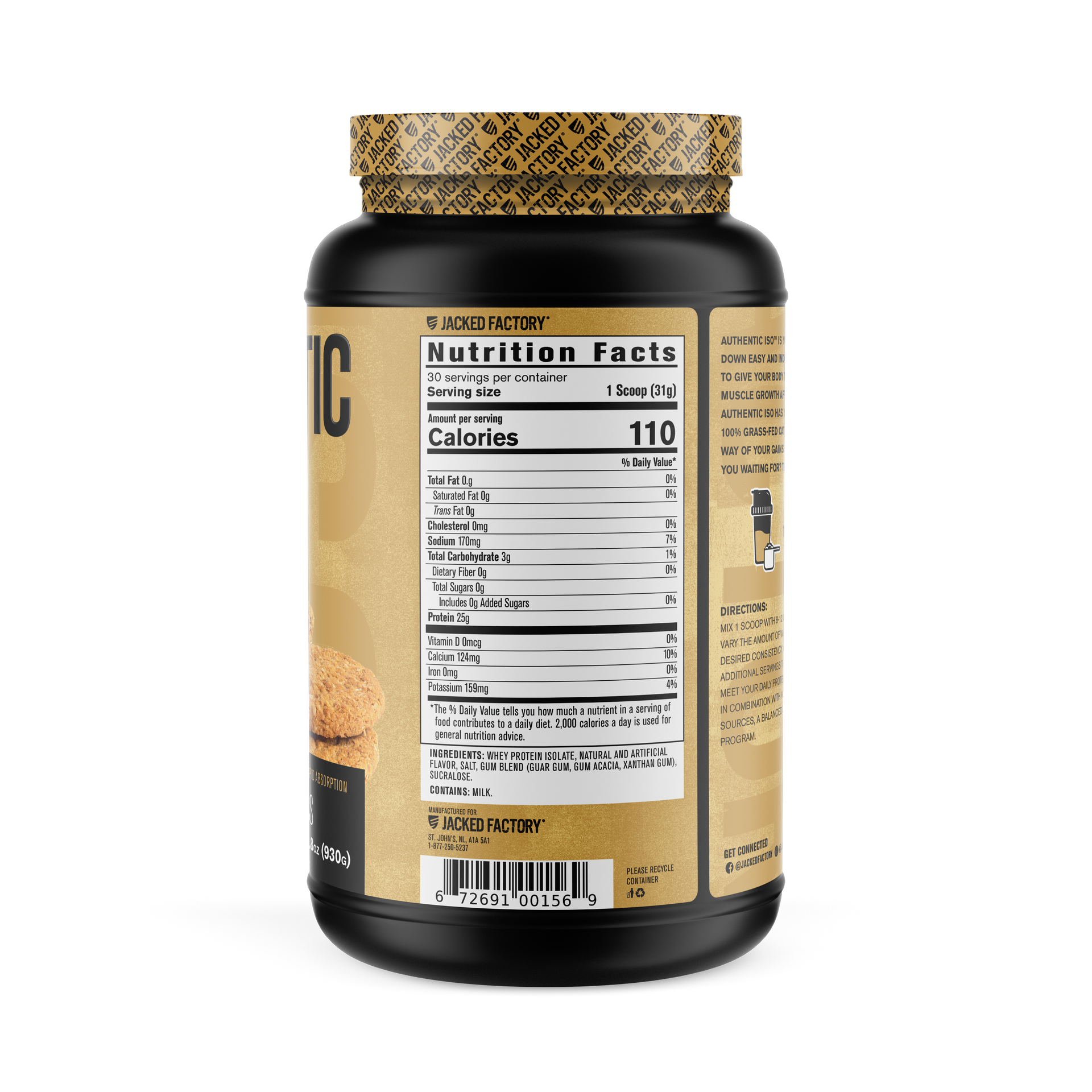 Authentic Iso Grass-Fed Whey Protein Isolate | Jacked Factory
